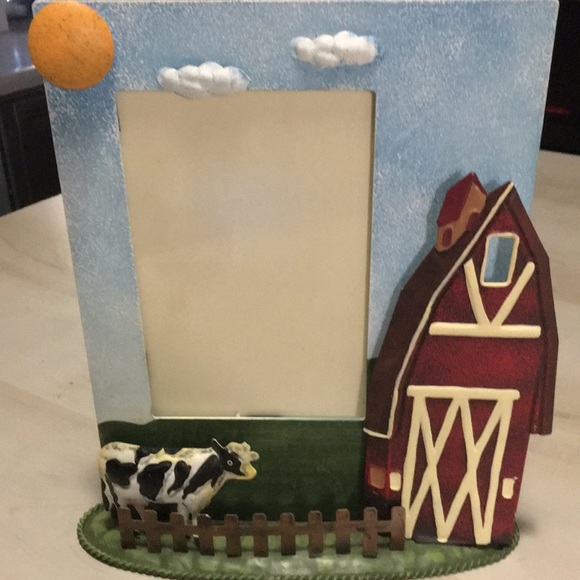 Accents | Country Farm Picture Frame With Cut Out Metal Details Sunny ...